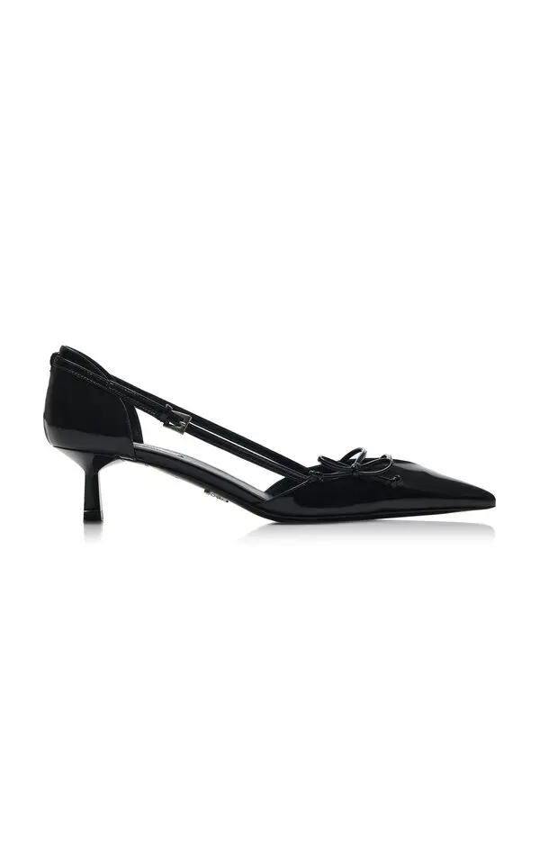 Prada Patent Leather D'orsay Pumps - Black