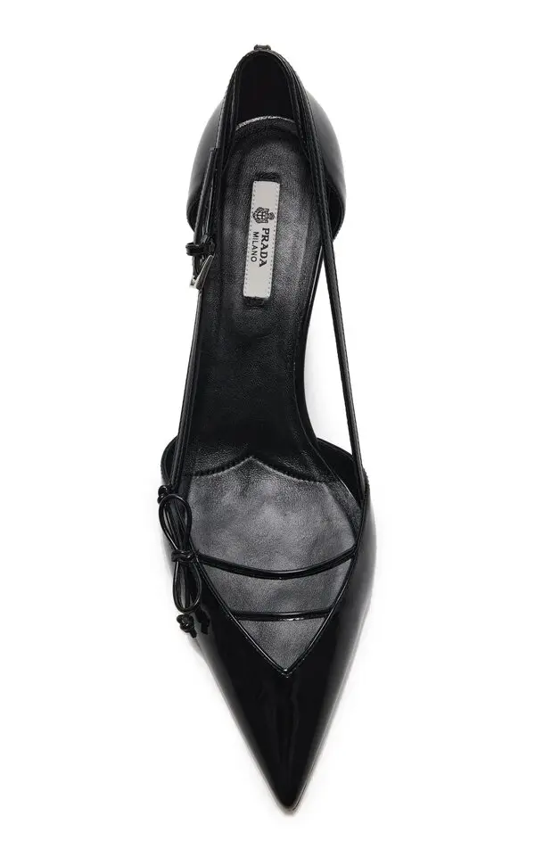 Prada Patent Leather D'orsay Pumps - Black