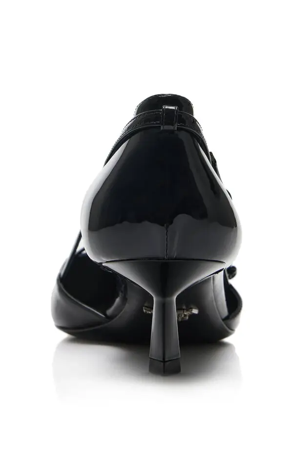 Prada Patent Leather D'orsay Pumps - Black