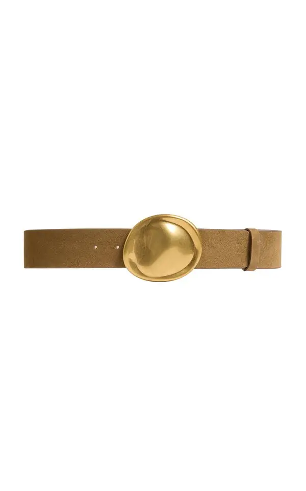 Khaite Keefe Suede Belt - Brown