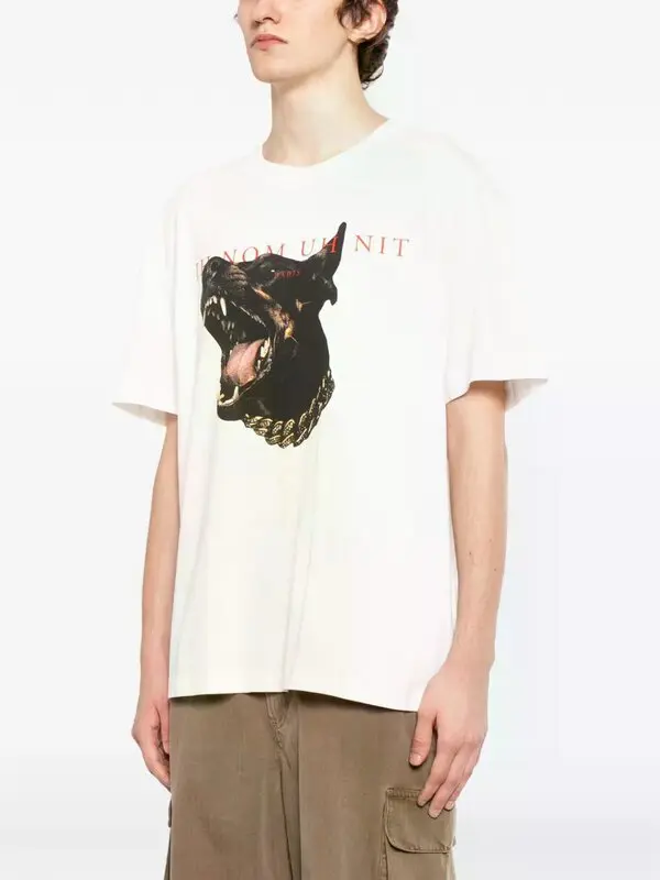 IH NOM UH NIT Graphic-print Crew Neck T-shirt - Neutrals