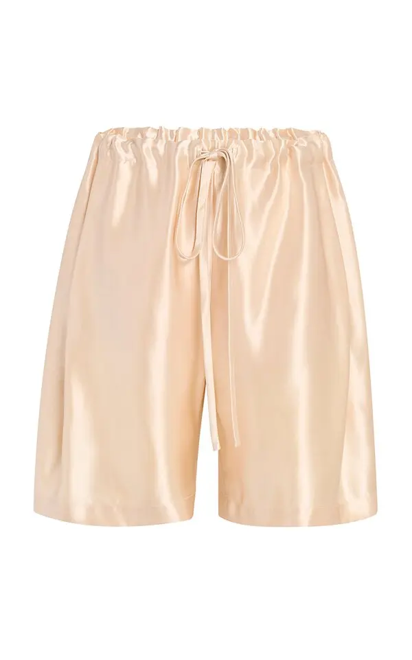Khaite Rohe Satin Shorts - Light Pink