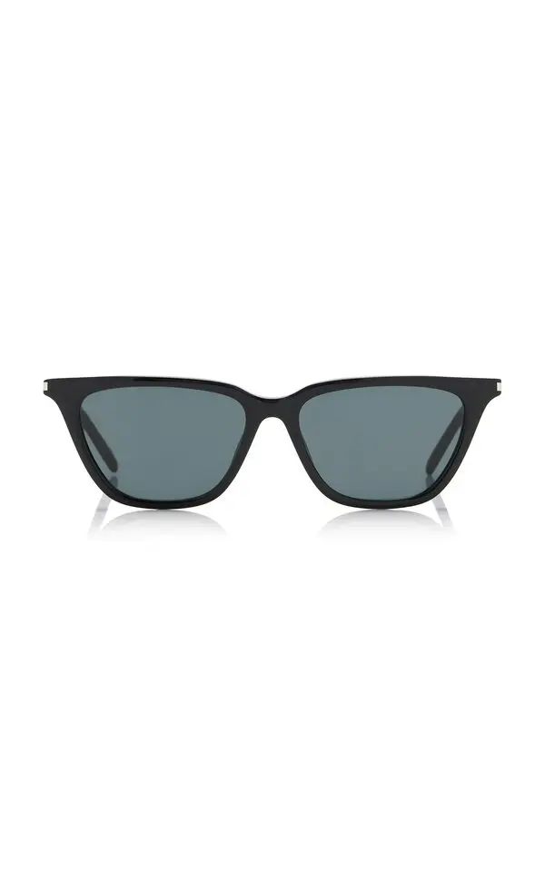 Saint Laurent Sulpice Thin Square-frame Acetate Sunglasses - Black