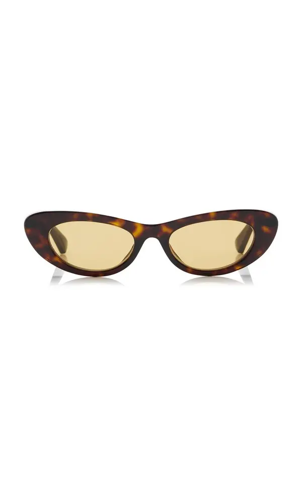 Bottega Veneta Cat-eye Acetate Sunglasses With Ribbon Hardware - Brown