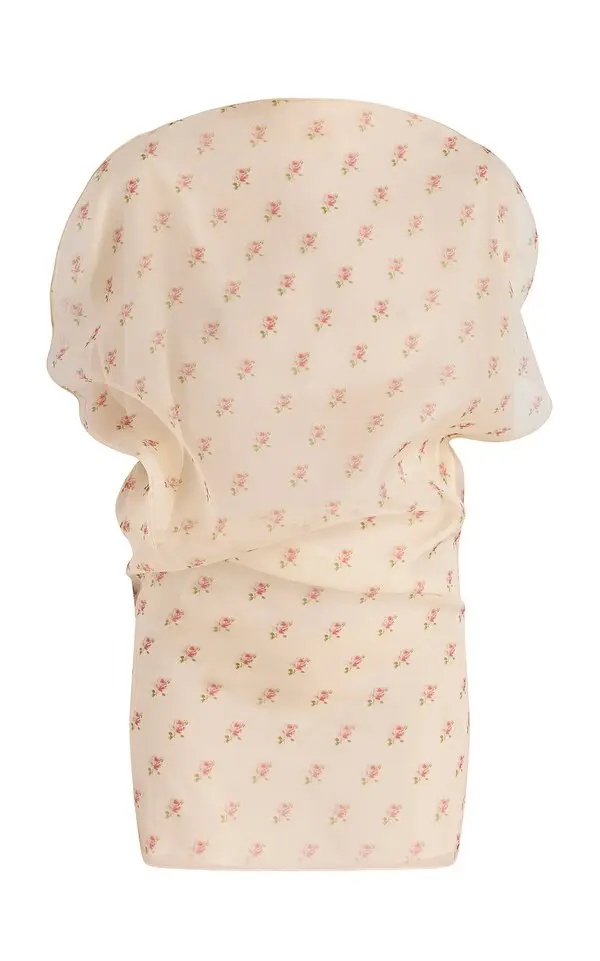 Khaite Tatia Silk Gazar Mini Dress - Floral