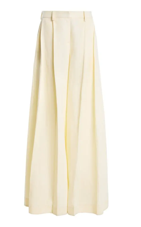TWP Crosby St High-rise Wide-leg Pants - Off-white