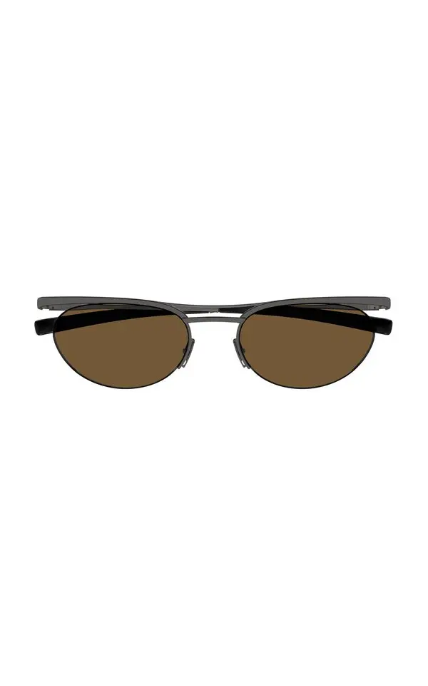 Saint Laurent Round-frame Metal Sunglasses - Brown