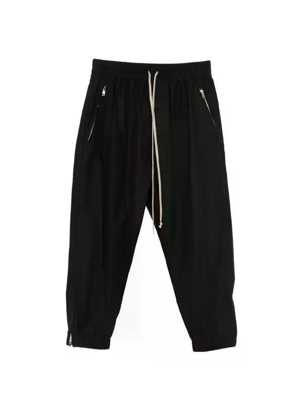 Rick Owens Drawstring Cropped Trousers - Black