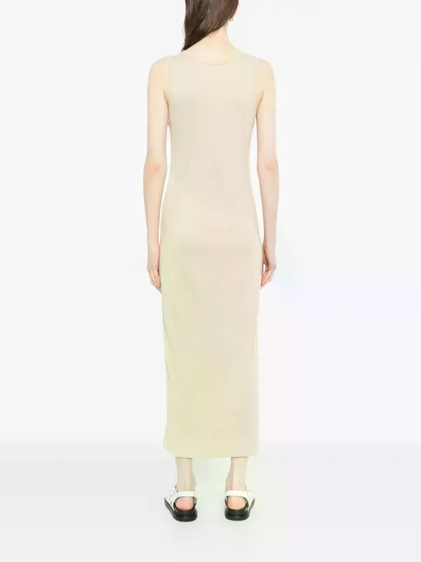 Maison Kitsuné Logo-embroidered Ribbed Tank Dress