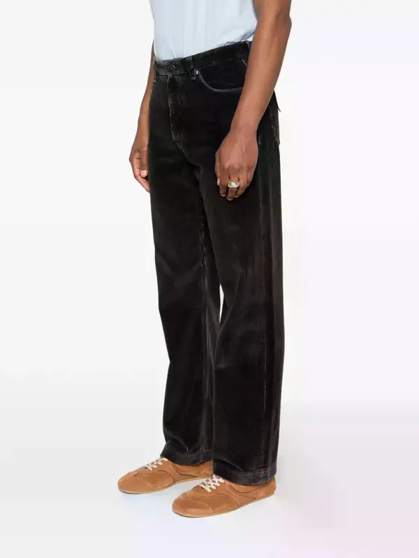 Fendi Corduroy Straight-leg Trousers - Grey