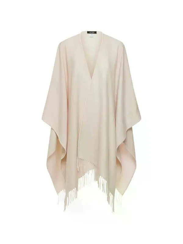 Alonpi Fringe-trim Cape - Neutrals