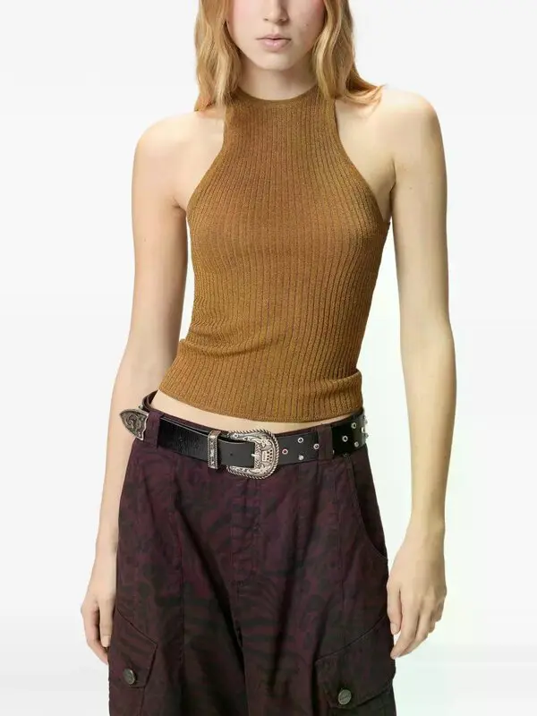 Pinko Tie Ribbed Top