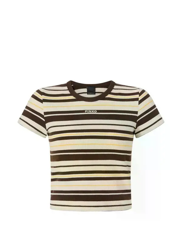 Pinko Striped T-shirt - Brown
