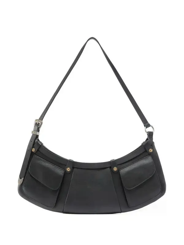 Pinko Studded Pocket Shoulder Bag - Black