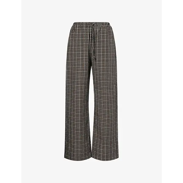 ROHE FRAMES Checked Cotton Trousers