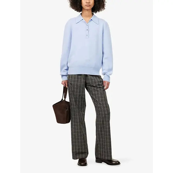 ROHE FRAMES Checked Cotton Trousers