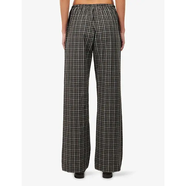 ROHE FRAMES Checked Cotton Trousers