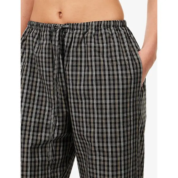 ROHE FRAMES Checked Cotton Trousers