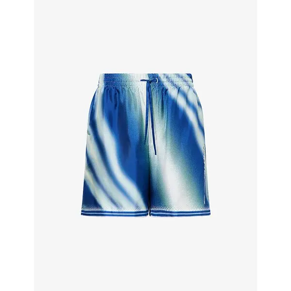 Casablanca The Art Of The Serve Silk Shorts - Blue