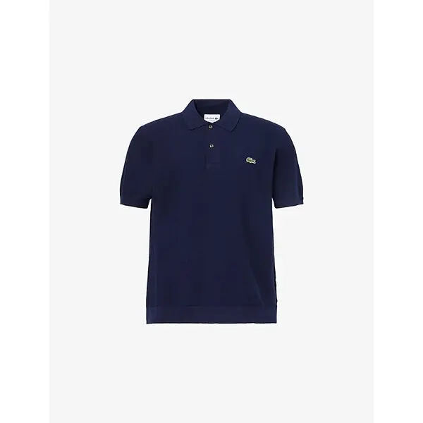 Lacoste Regular-fit Logo-patch Cotton Polo Shirt - Navy