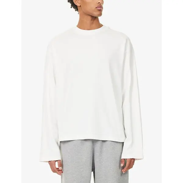 ENTIRE STUDIOS Long-sleeve Relaxed Cotton-jersey T-shirt - White