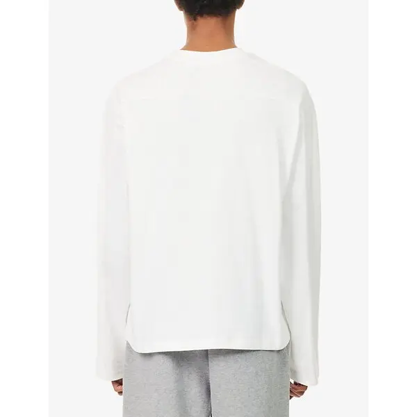 ENTIRE STUDIOS Long-sleeve Relaxed Cotton-jersey T-shirt - White