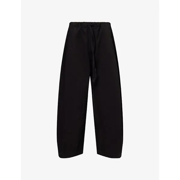 ENTIRE STUDIOS Loft Wide-leg Cotton Trousers - Black