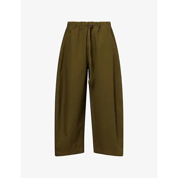 ENTIRE STUDIOS Loft Wide-leg Cotton Trousers - Pine