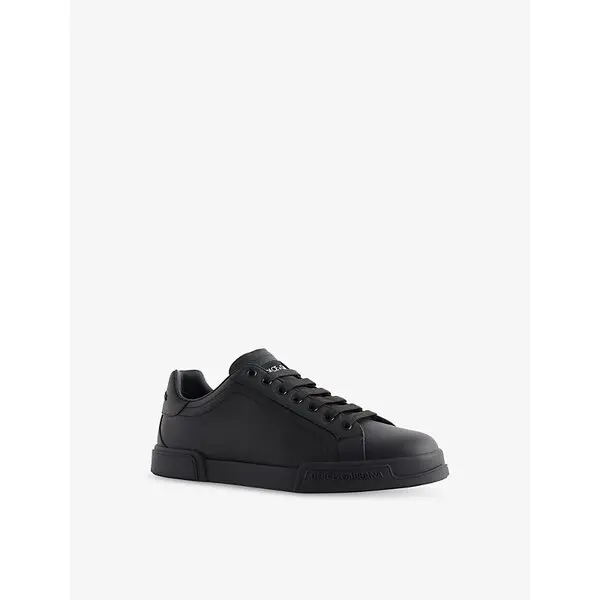 Dolce & Gabbana Portofino 2.0 Leather Low-top Trainers - Black