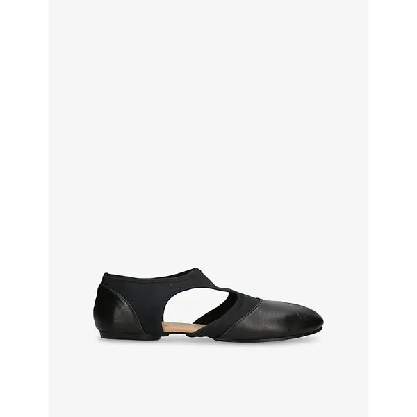 MAISON MARGIELA Tabi Jazz Leather And Woven Loafers - Black