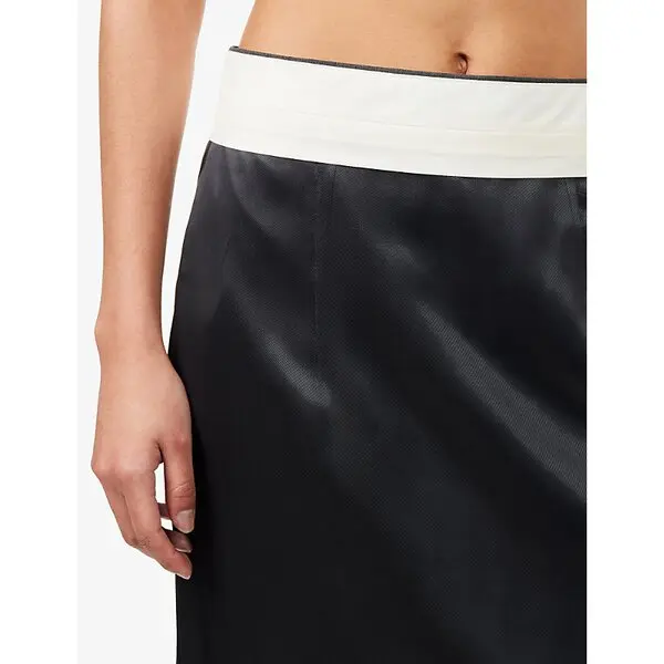 ROHE FRAMES Inside-out Wool-blend Midi Skirt