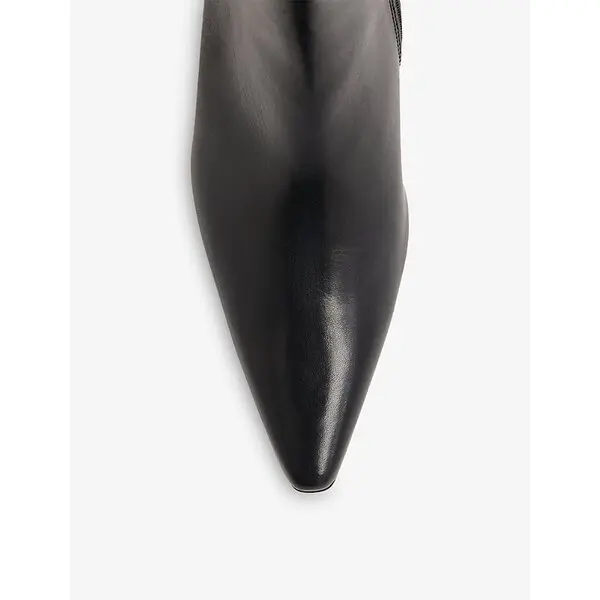 Whistles Pointed-toe Leather Heeled Ankle Boots