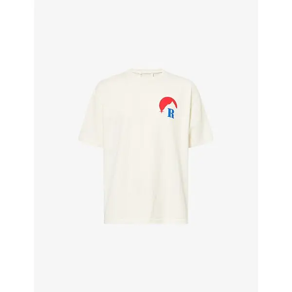 Rhude Moonlight Regatta Graphic Cotton-jersey T-shirt - Vintage White