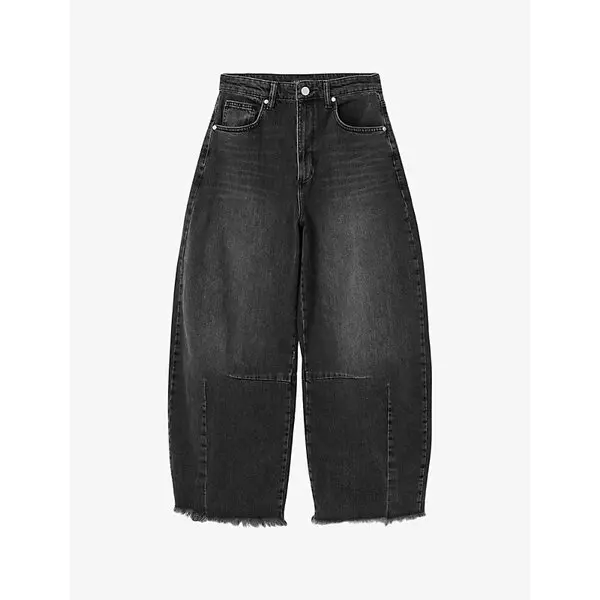 ALLSAINTS Payton Barrel-leg High-rise Stretch-denim Jeans - Washed Black
