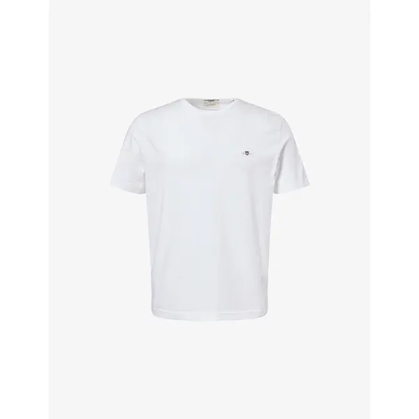 Gant Shield Embroidered-logo Cotton T-shirt Xxl - White