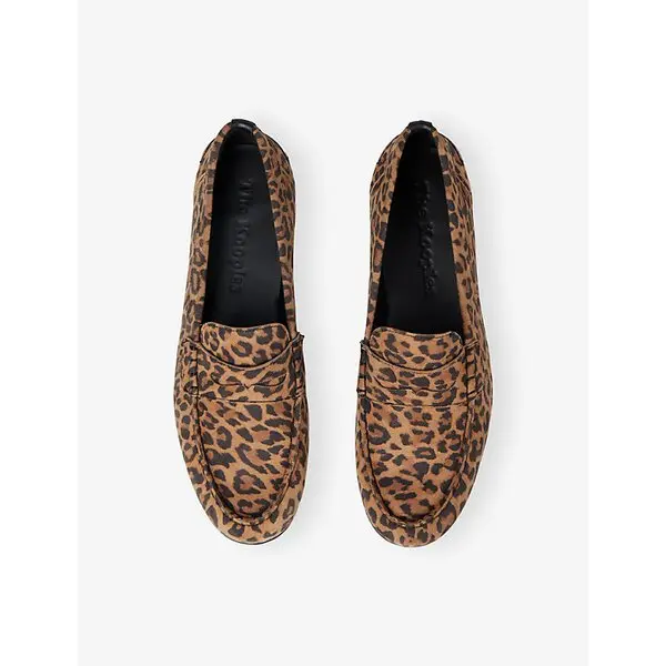 The Kooples Print Leather Loafers