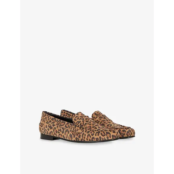 The Kooples Print Leather Loafers
