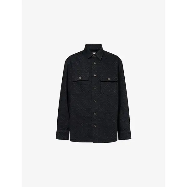 Casablanca Laser Long-sleeve Denim Shirt - Black