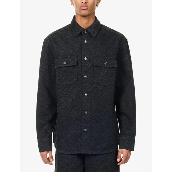 Casablanca Laser Long-sleeve Denim Shirt
