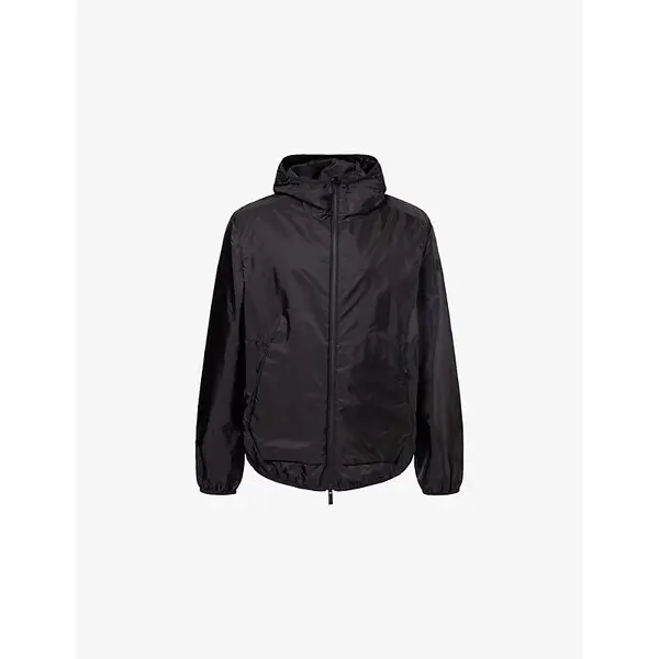 Moncler Granier Logo-print Hooded Shell Jacket - Black