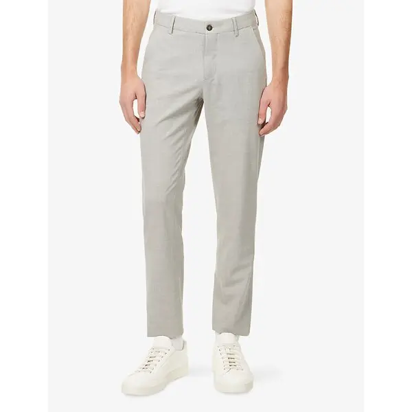 Eleventy Flat Front Wool Chino Trousers