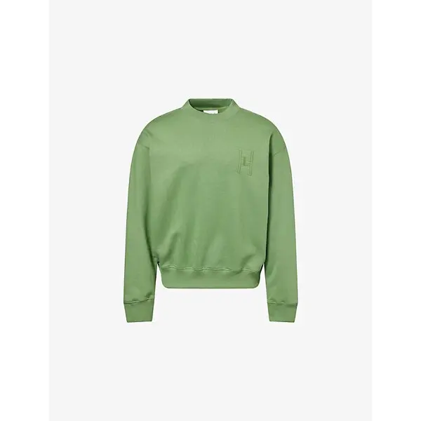 Lacoste Tennis Court Embroidered-logo Cotton-blend Sweatshirt - Green