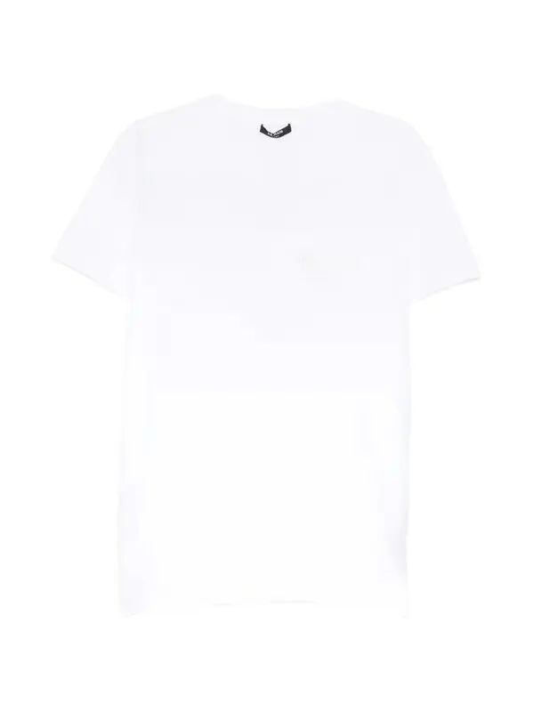 Balmain Logo-patched Crew Neck T-shirts - White