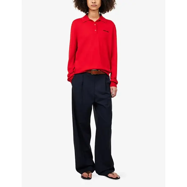 Miu Miu Tailored Straight-leg Wool-blend Trousers