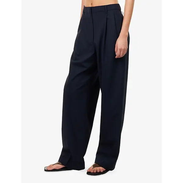 Miu Miu Tailored Straight-leg Wool-blend Trousers
