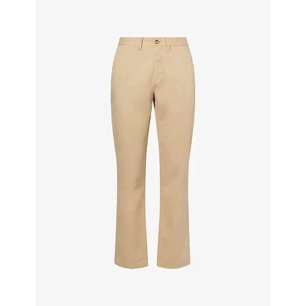 Gant Straight-leg Cotton Chino Trousers - Dark Khaki