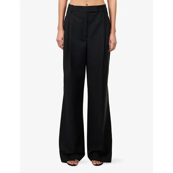 ROHE FRAMES Mid-rise Tailored Wool-blend Trousers