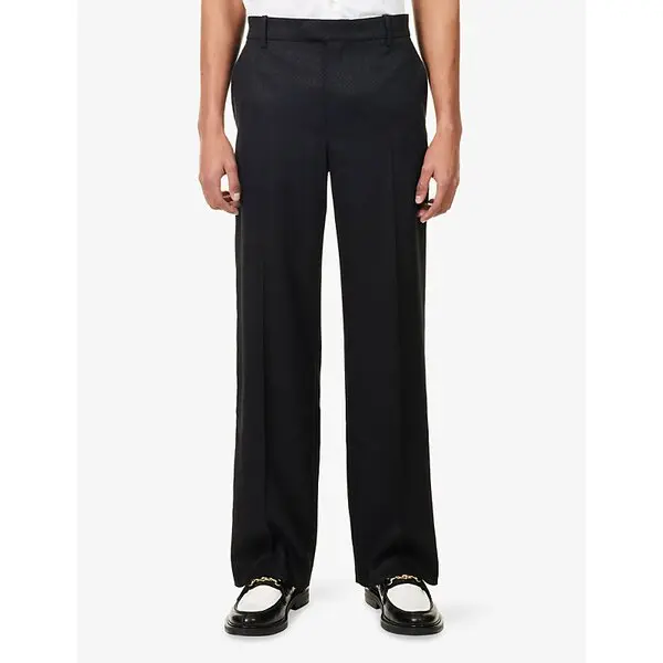Casablanca Monogram Wool-blend Tailored Trousers