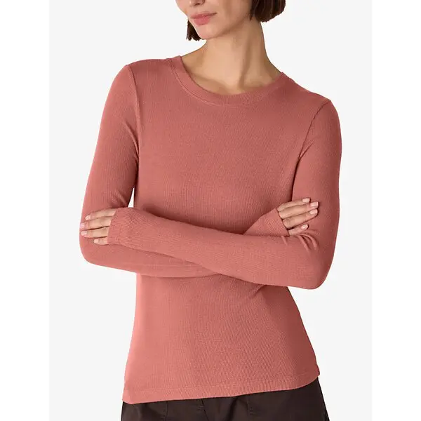 Whistles Essential Ribbed Jersey Top