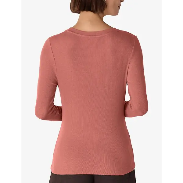 Whistles Essential Ribbed Jersey Top